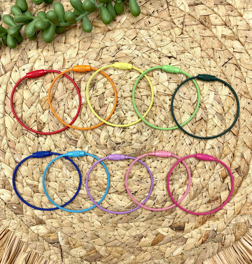 Colorful 6 Inch Stainless Steel Wire Loops – CTS Wholesale Silicone